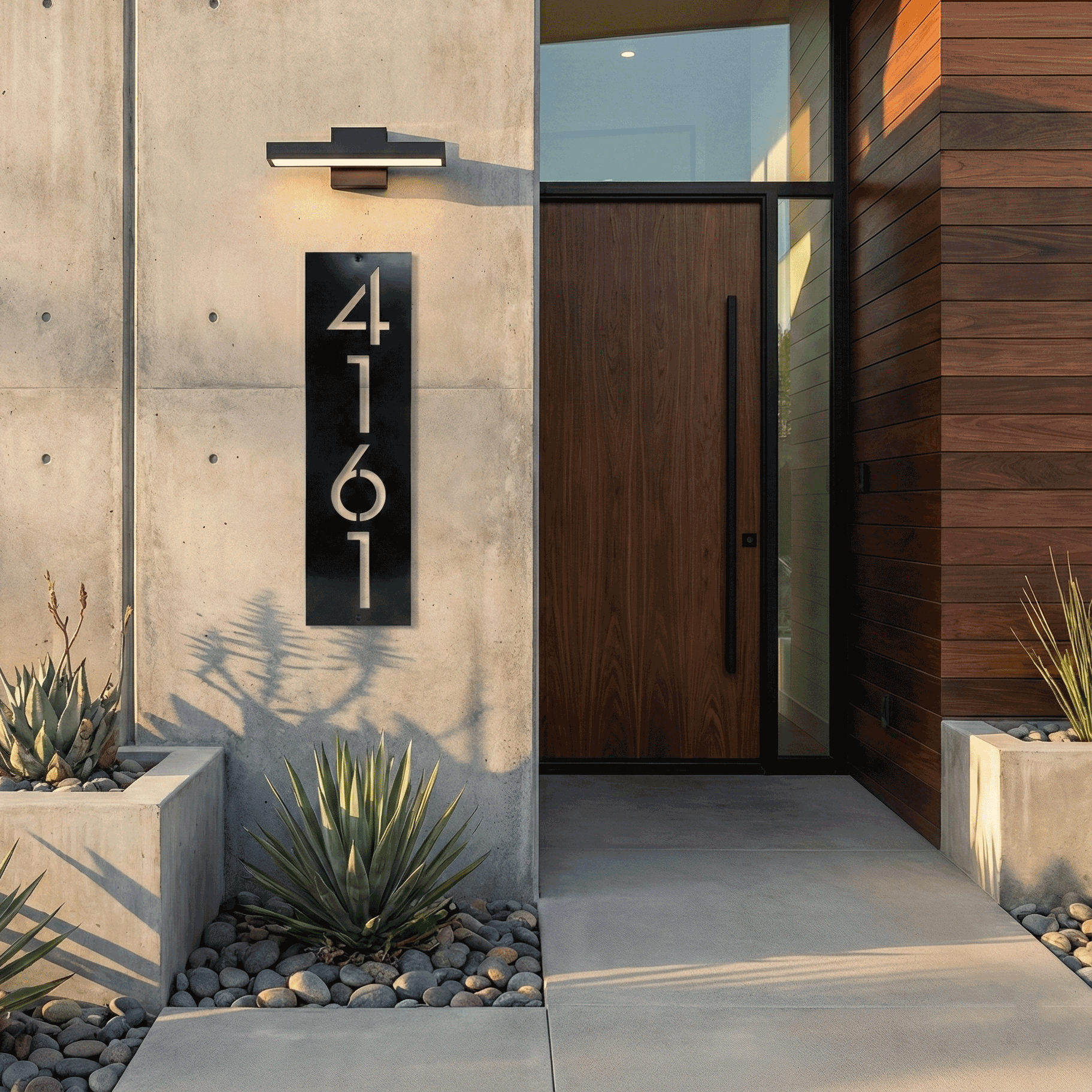 Modernity Vertical Address Sign
