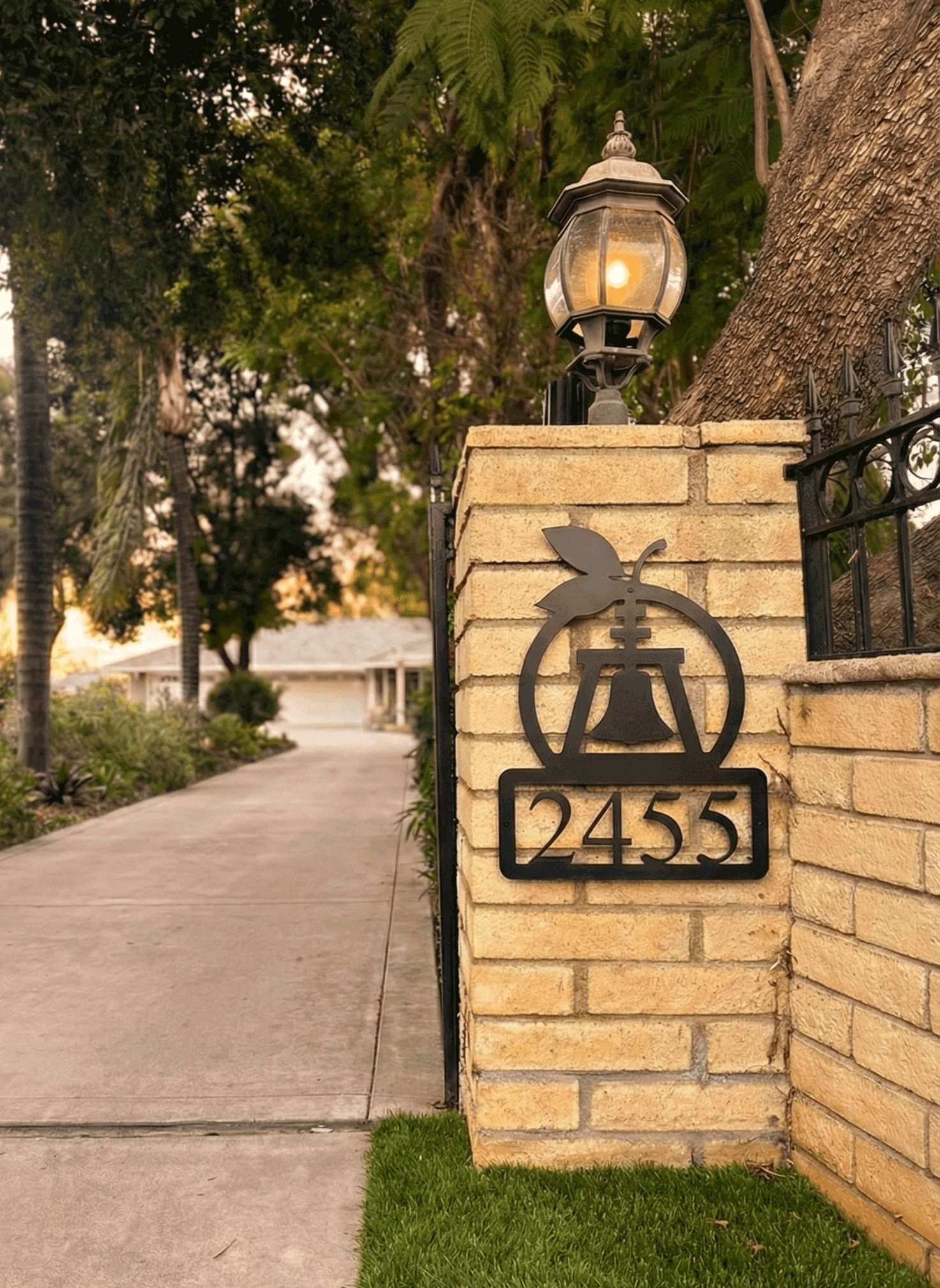 Orange Bell Address Plaque